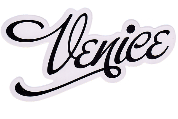 VENICE SCRIPT STICKER – Shacked Mag